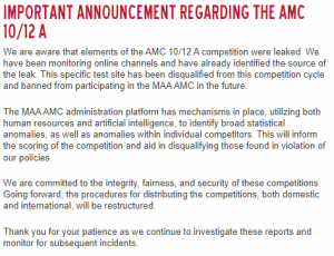 Open Letter to the AMC Office at the MAA - Areteem Institute Blog